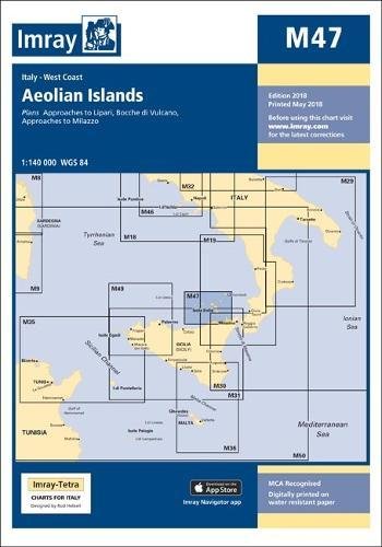 Imray Chart M47: Aeolian Islands (M Series): Imray Laurie Norie ...