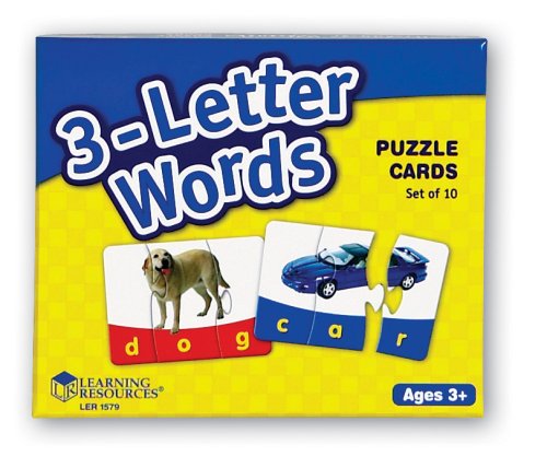 Learning Resources Threeletter Words Puzzle Cards : Amazon.in: Toys & Games