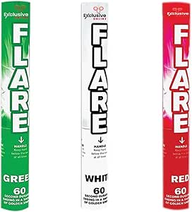 Pack of 3 Mixed Color Hand held Flares for Paintball, Weddings ...