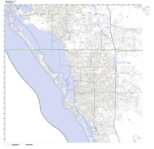 Mapa Del Código Postal De Sarasota, Florida 941 Area Code Location