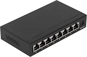 Amazon.com: Adaptive 8 Port Ethernet Switch Plug and Play Black ...