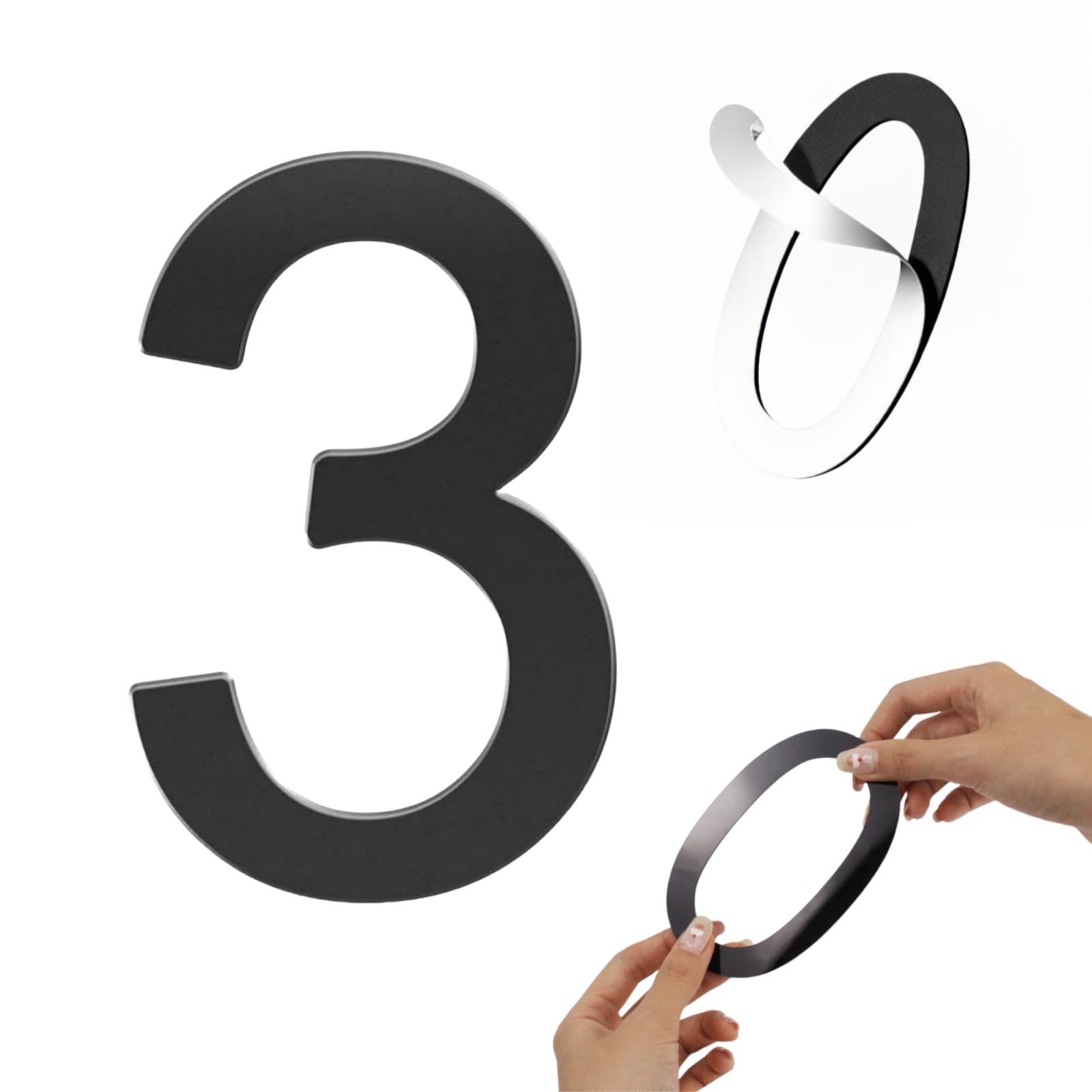 Amazon.com: Self-adhesive 3 Inch House Numbers Acrylic House Number ...