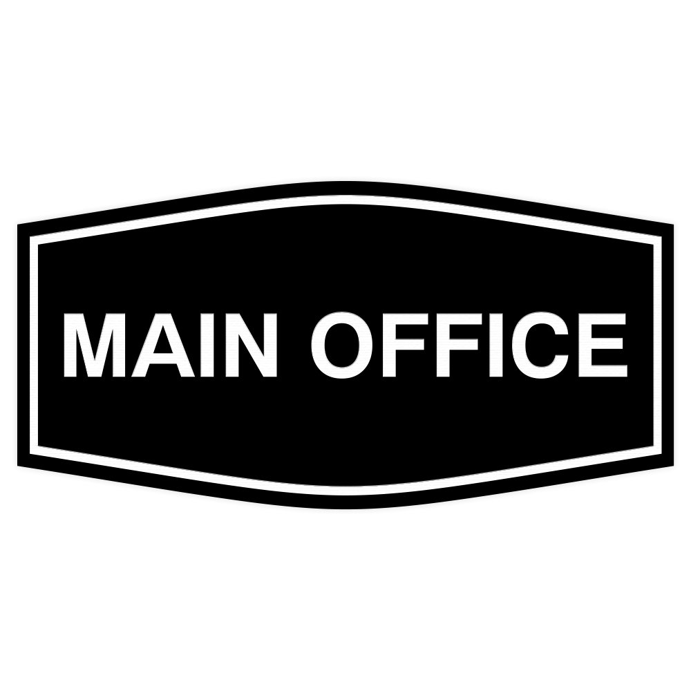 Amazon.com : Fancy Main Office Sign (Black) - Large : Office Products