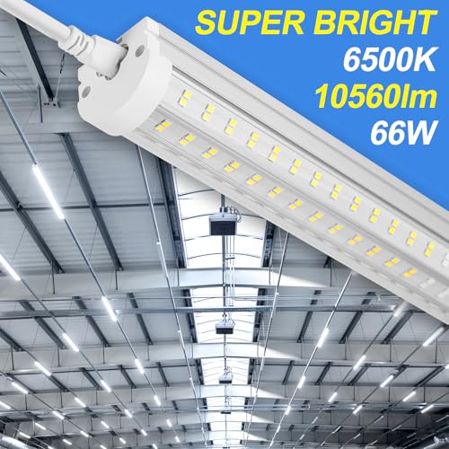 Phiwicsh 4FT LED Shop Light, U Shape 66W Integrated LED Tube Light ...