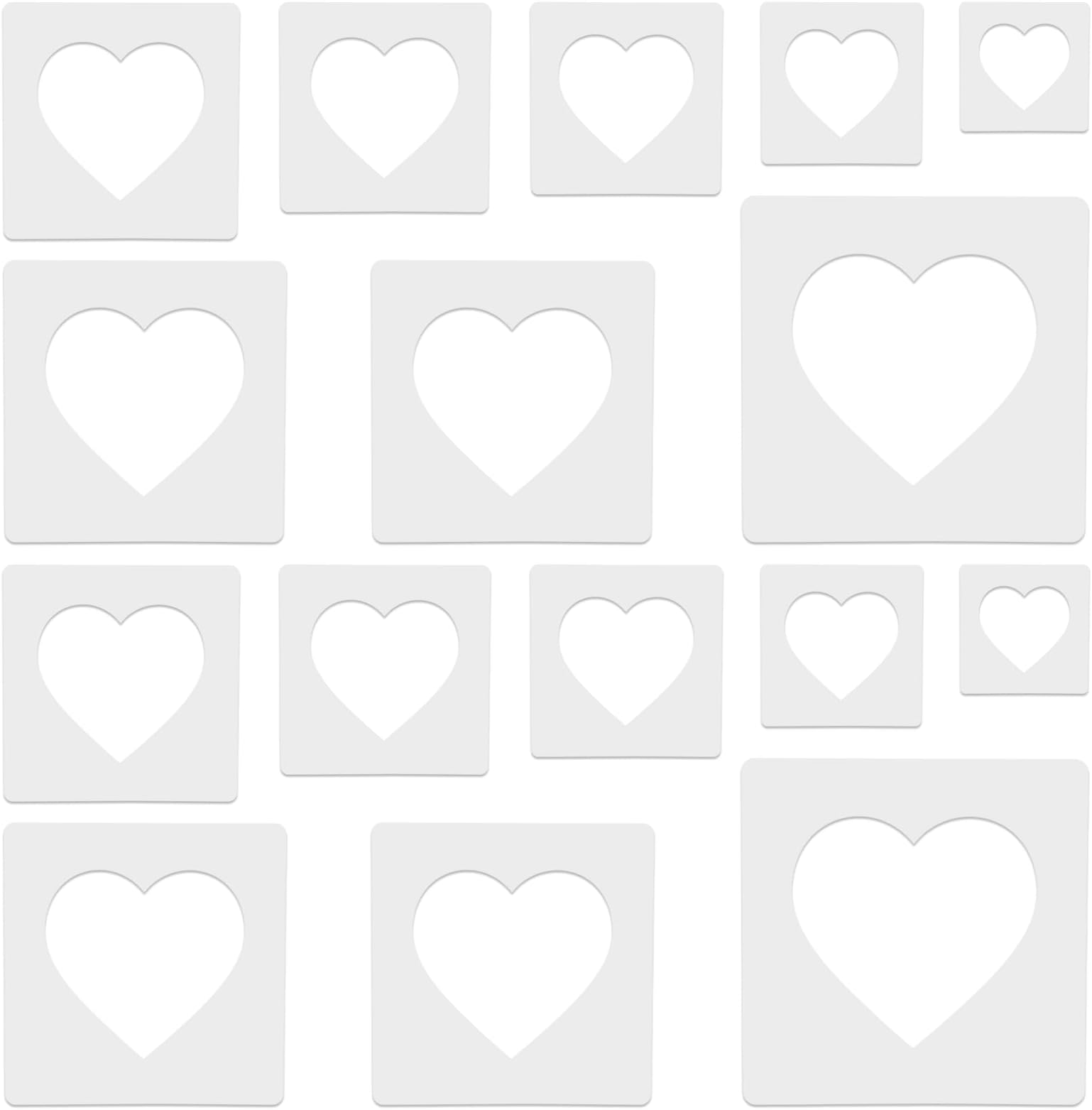Amazon.com : Heart Stencil - Stencil of Heart, Valentines Stencil, Love ...