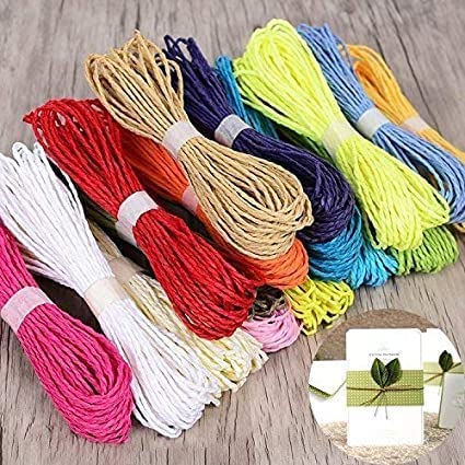 ALEVAN Twisted Paper Raffia Craft Favor Gift Wrapping Twine Rope Thread ...