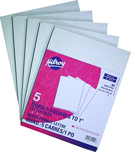 Hilroy 51252 Quad Ruled Project Pads, 8-3/8x10-7/8-Inch, 96-Sheets ...