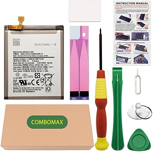 Amazon.com: COMBOMAX for Galaxy A10e A20e Battery Replacement, EB ...