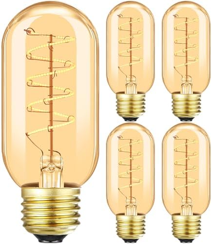 Volcora [6 Pack] Vintage Edison Bulbs with Spiral Filament, 60W ...