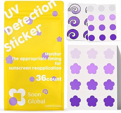 Amazon.com: Soon Global UV Detection Stickers for Sunscreen, UV ...