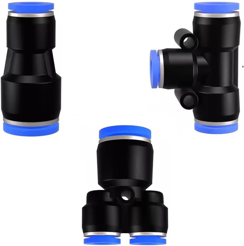 Amazon.com: 20Pcs Pneumatic Plastic Quick Air Hose Fitting Reducer ...