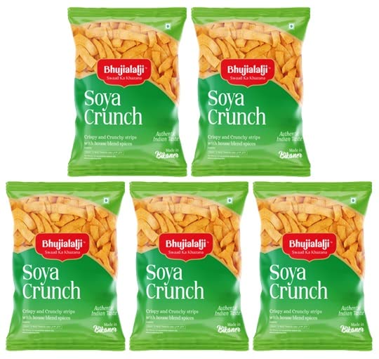 Bhujialalji Soya Crunch (pack of 5) 750g | Crispy and crunchy strips ...