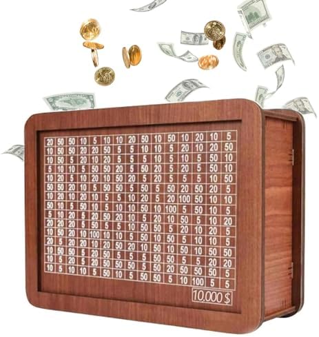 Amazon.com: Cash Vault Wooden Savings Box, Adult Money Saver with ...