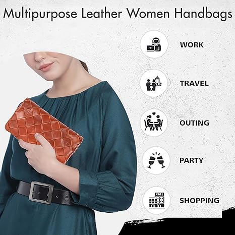 VILENCA HOLLAND 6.8 Inch Cognac Genuine Leather Wallets for Women,Small ...