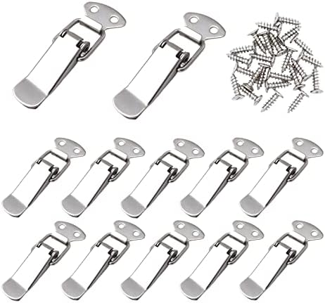 Lesnala 12pcs Stainless Steel Spring Toggle Lock with Clasp Buckle ...