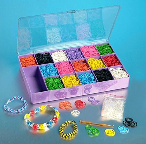 Buy Loom Rainbow Rubber Band Complete Collection Organizer Storage Kit ...