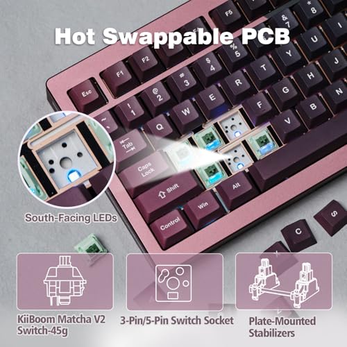 KiiBoom Loop 75 75% Full Aluminum Block Structure Mechanical Keyboard ...