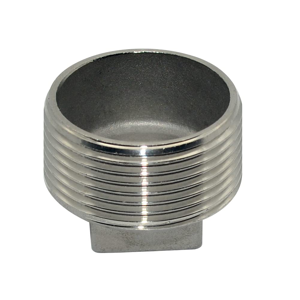 Male NPT Threaded Plug 1/4 Inch NPT Square Head Plug - 304 Stainless ...