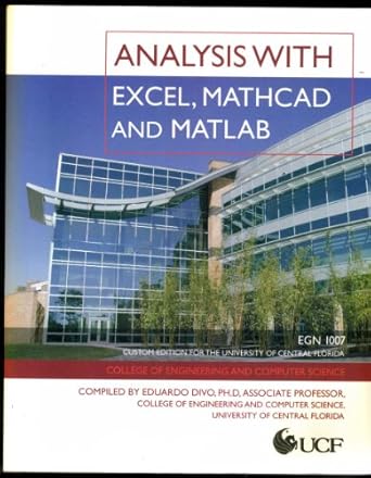 Amazon.fr - Analysis with Excel, Mathcad and Matlab - Livres