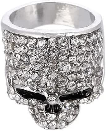 Chino Antrax Silver Skull Ring Cubic Zirconia Sinaloa Cartel : Amazon ...