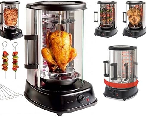 Electric Rotating Vertical Rotisserie Grill Doner Kebab Fish Skewer ...