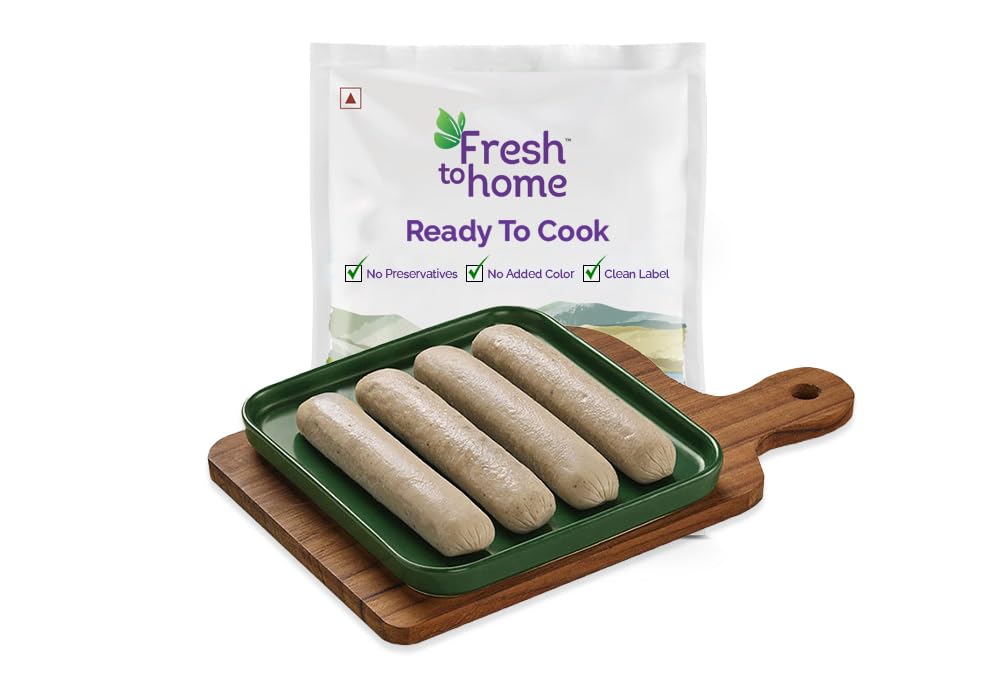 FreshToHome Chicken Breakfast Sausage | 220g Pack | Ready-to-Cook ...