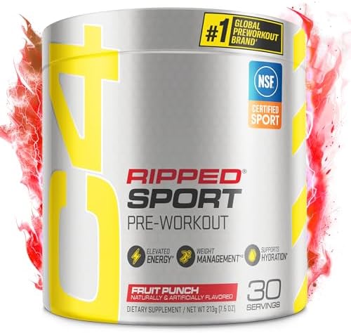 Amazon.com: C4 Ripped Sport Pre Workout Powder Fruit Punch - NSF ...