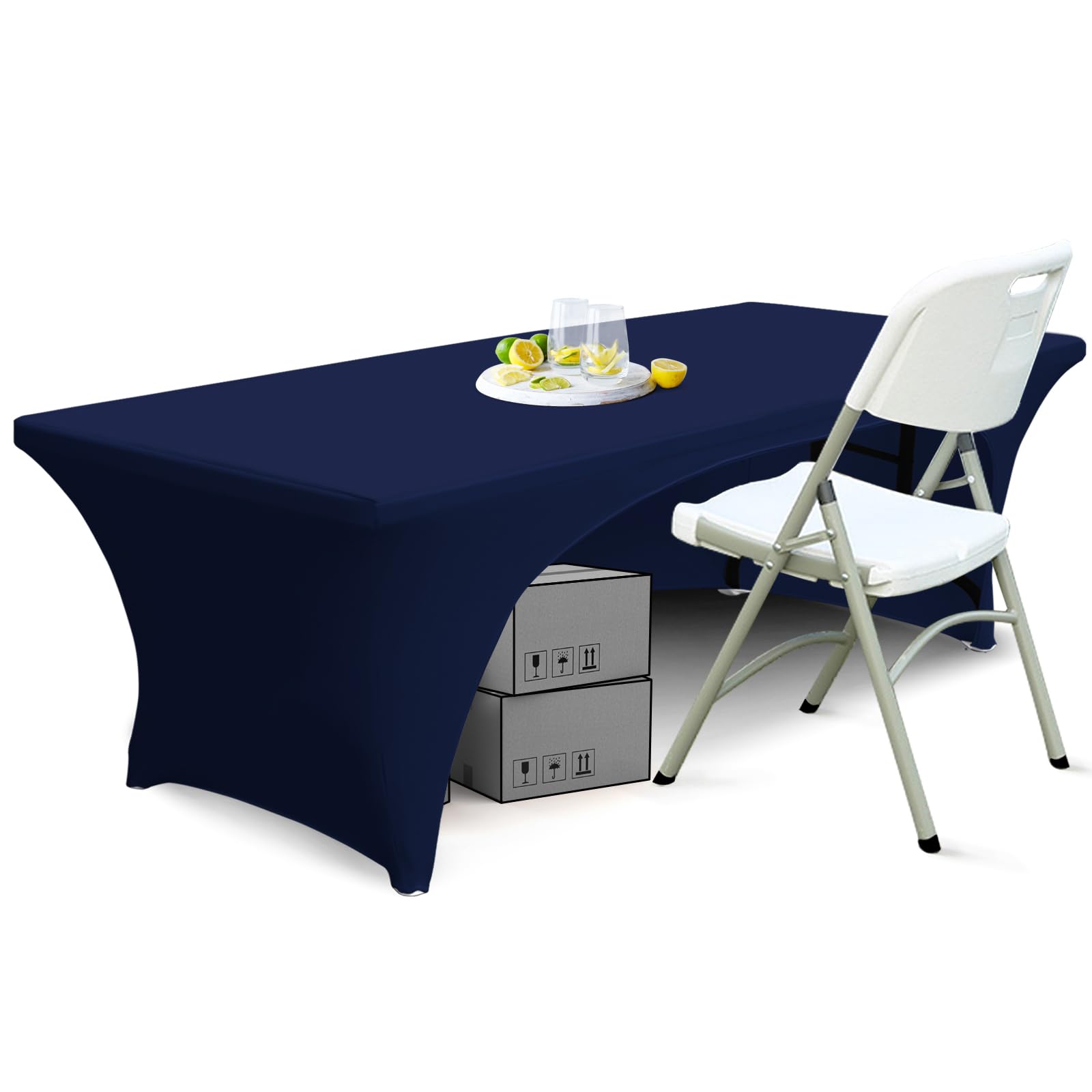 Snapklik.com : 6 Ft Spandex Table Cover Open Back Fitted Tablecloth ...