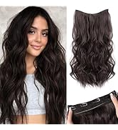Amazon.com: Gx Beauty Invisible Wire Clip in Hair Extensions Long Wavy ...
