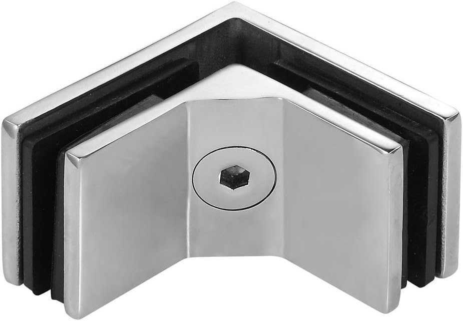 3 Way Glass Cube Connector to Add Adjustable Height Glass Shelf to 3/16 ...