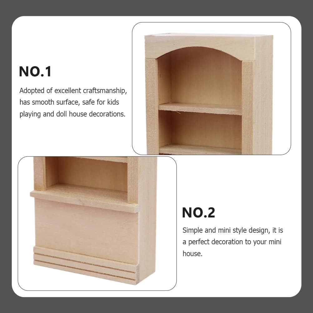 LUOZZY Mini librero modelo de casa de muñecas en miniatura, estantería ...