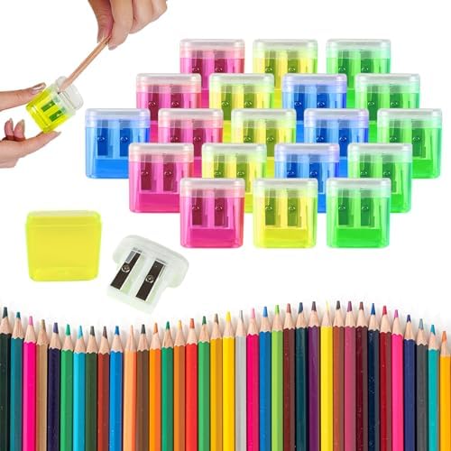 Amazon.com : YUQILIN 48 PCS Pencil Sharpeners, Manual Handheld Dual ...