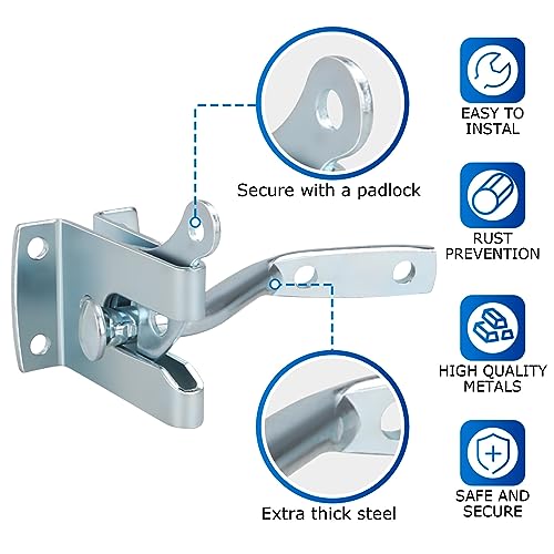 YAYODS 3PCS Auto Gate Latch Heavy Duty, Garden Gate Latch for Wooden ...