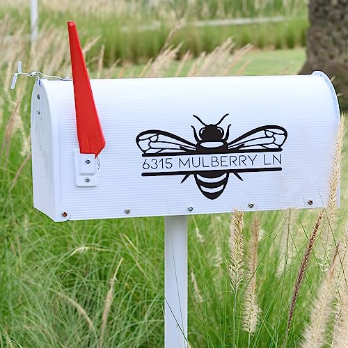 Amazon.com: Custom Mailbox Decal Bee Mailbox Decal Street Name Mailbox ...