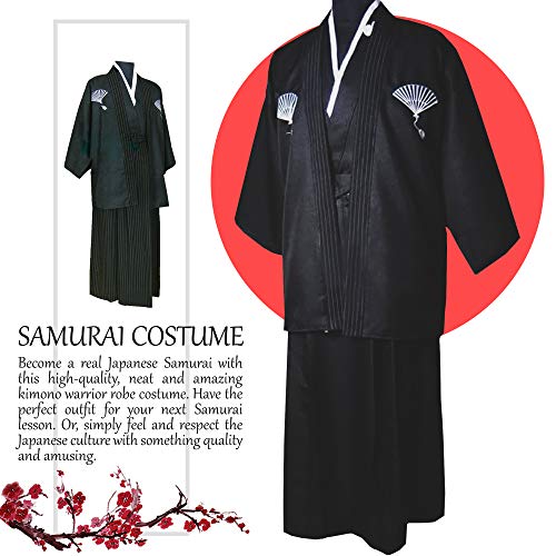 CRB Mens Boys Japanese Traditional Samurai Men Kimono Warrior Robe ...