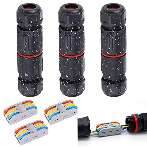 Kabelverbinder Wasserdicht IP68 Verbindungsmuffe mit Hebel für Ø4-10 mm ...