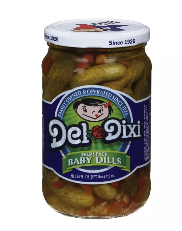 Amazon.com : Del-Dixi Pickles 32 oz Glass Jar + 1-7 Inch Bamboo Tong by ...
