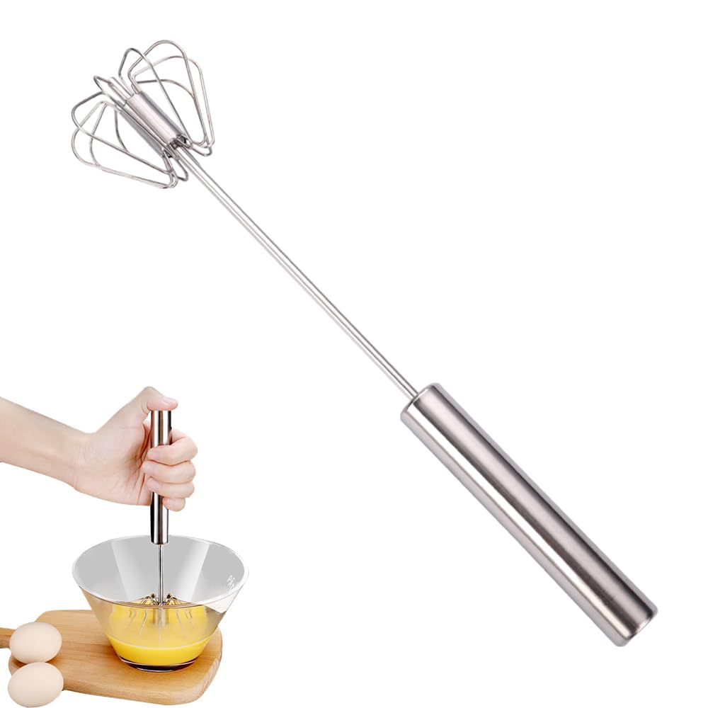 Amazon.com: 2024 Upgraded Stainless Steel Semi-Automatic Whisk, Semi ...