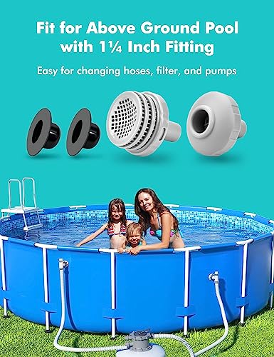 Pipihome Above Ground Swimming Pool Parts Kit with 1.25″ Outlet ...