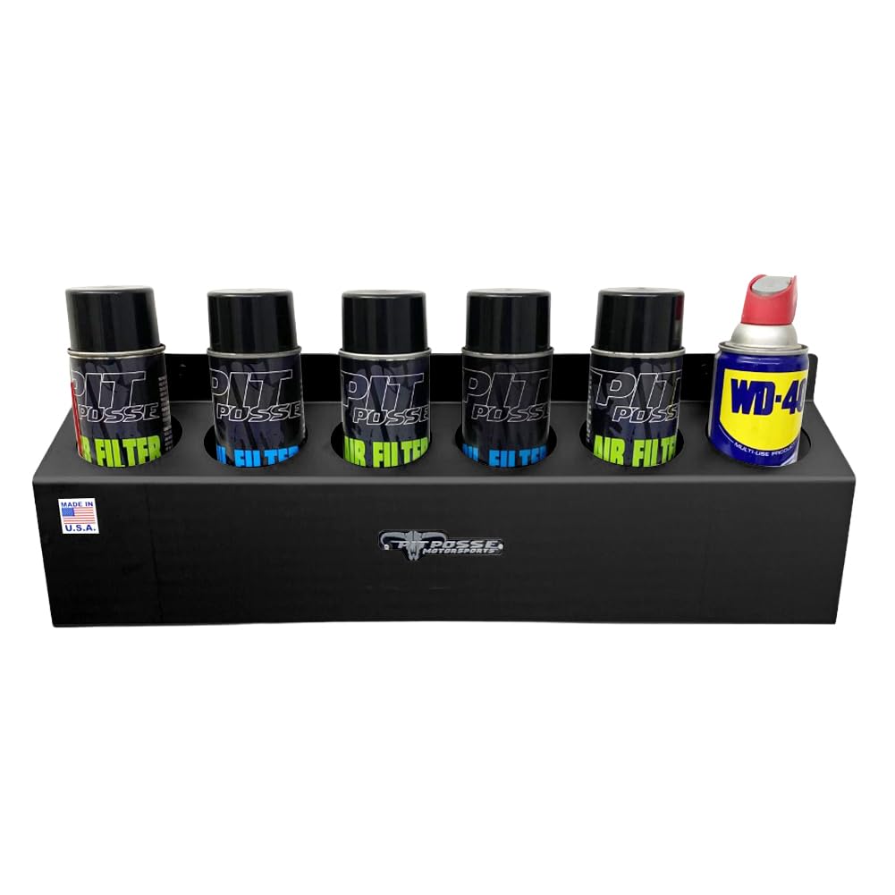 Amazon.com: Pit Posse 302BK Six Bottle Aerosol Spray Can Rack Shelf ...