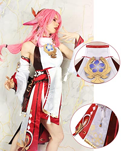 NSPSTT Genshin Impact Cosplay Yae Miko Cosplay Outfit Yae Miko Cosplay ...