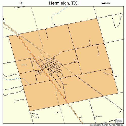 Amazon.com: Large Street & Road Map of Hermleigh, Texas TX - Printed ...