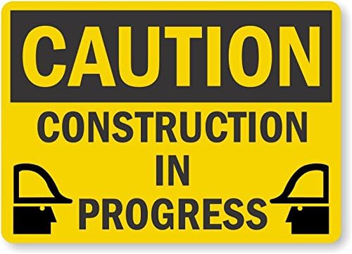Amazon.com: Caution: Construction In Progress (with graphic), High ...
