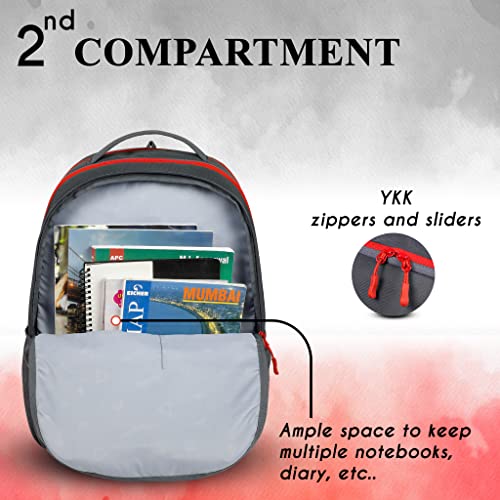 Buy F Gear Follow Me Grey red 35 L Backpack (4298) at Amazon.in