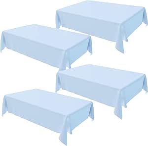 Amazon.com: JCTHKUKU 4 Pack Light Blue Tablecloth Disposable Baby Blue ...