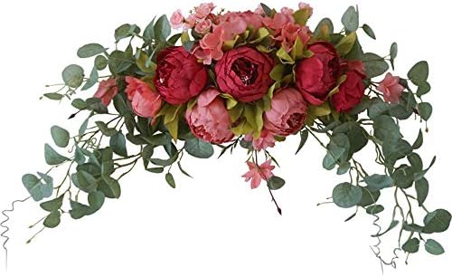 Amazon.com: Lazyspace Artificial Rose Flower Swags, 25.6 Inch Faux Silk ...