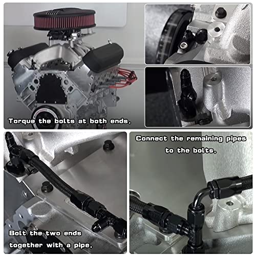 Snapklik.com : PTNHZ Steam Vent Hose Kit 4 AN Aluminum Complete Coolant ...