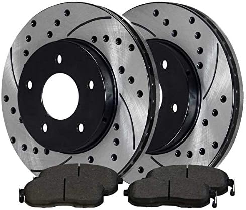 Parts & Accessories REAR SET Performance Cross Drilled Slotted Brake ...