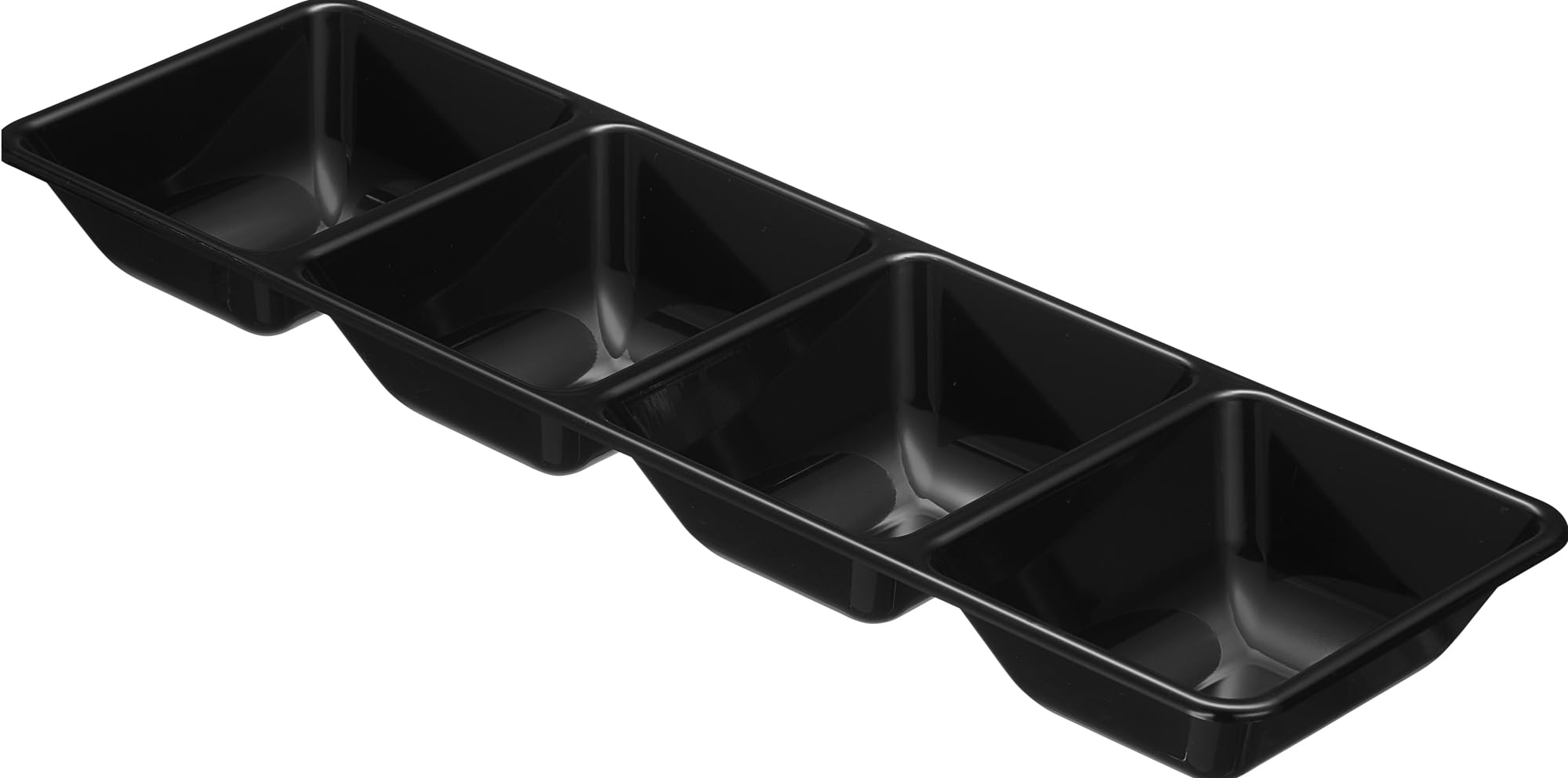 Amazon.com: Plasticpro 4 Sectional Rectangle Plastic Serving Tray ...
