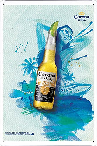 Tin Sign Metal Poster Plate (8"x12") of Corona Beer Extra by Food ...